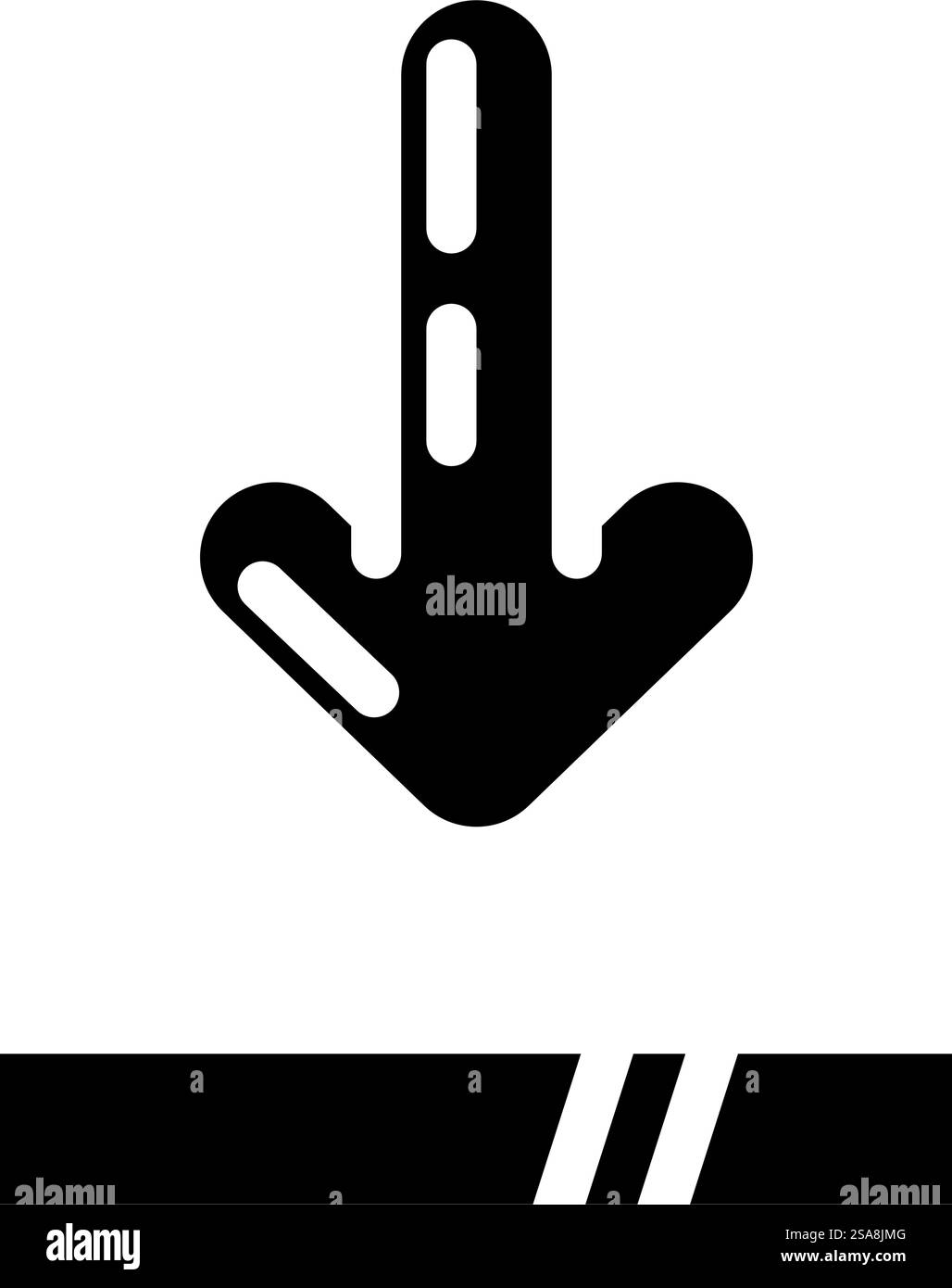 arrow pointing loading process glyph icon vector. arrow pointing loading process sign. isolated ...