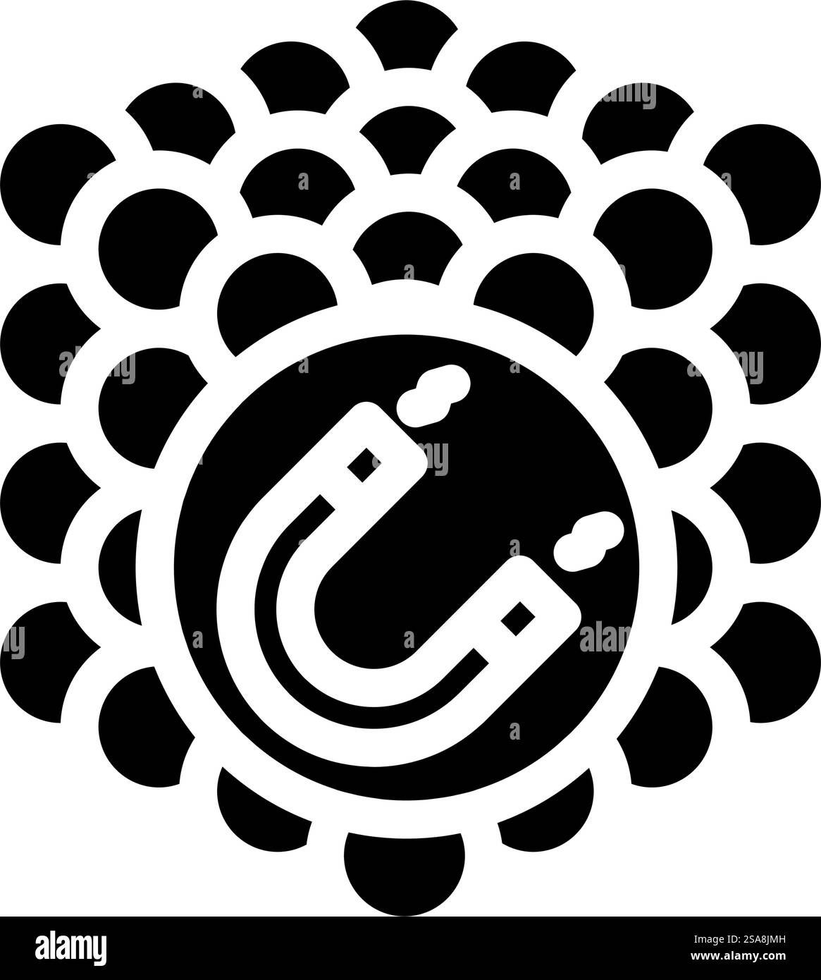 magnetic balls fidget toy glyph icon vector. magnetic balls fidget toy ...