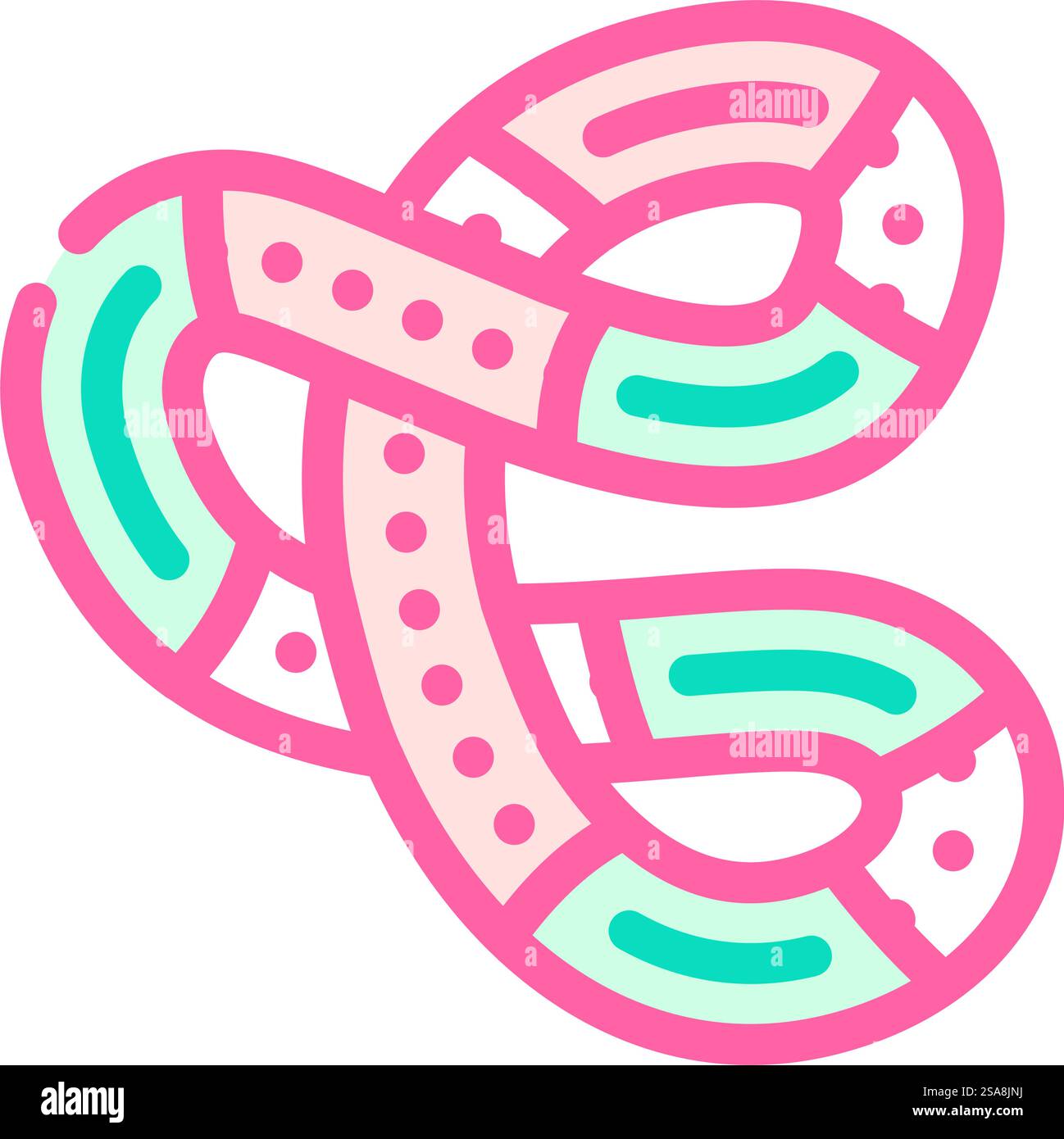 tangle toy fidget color icon vector. tangle toy fidget sign. isolated ...
