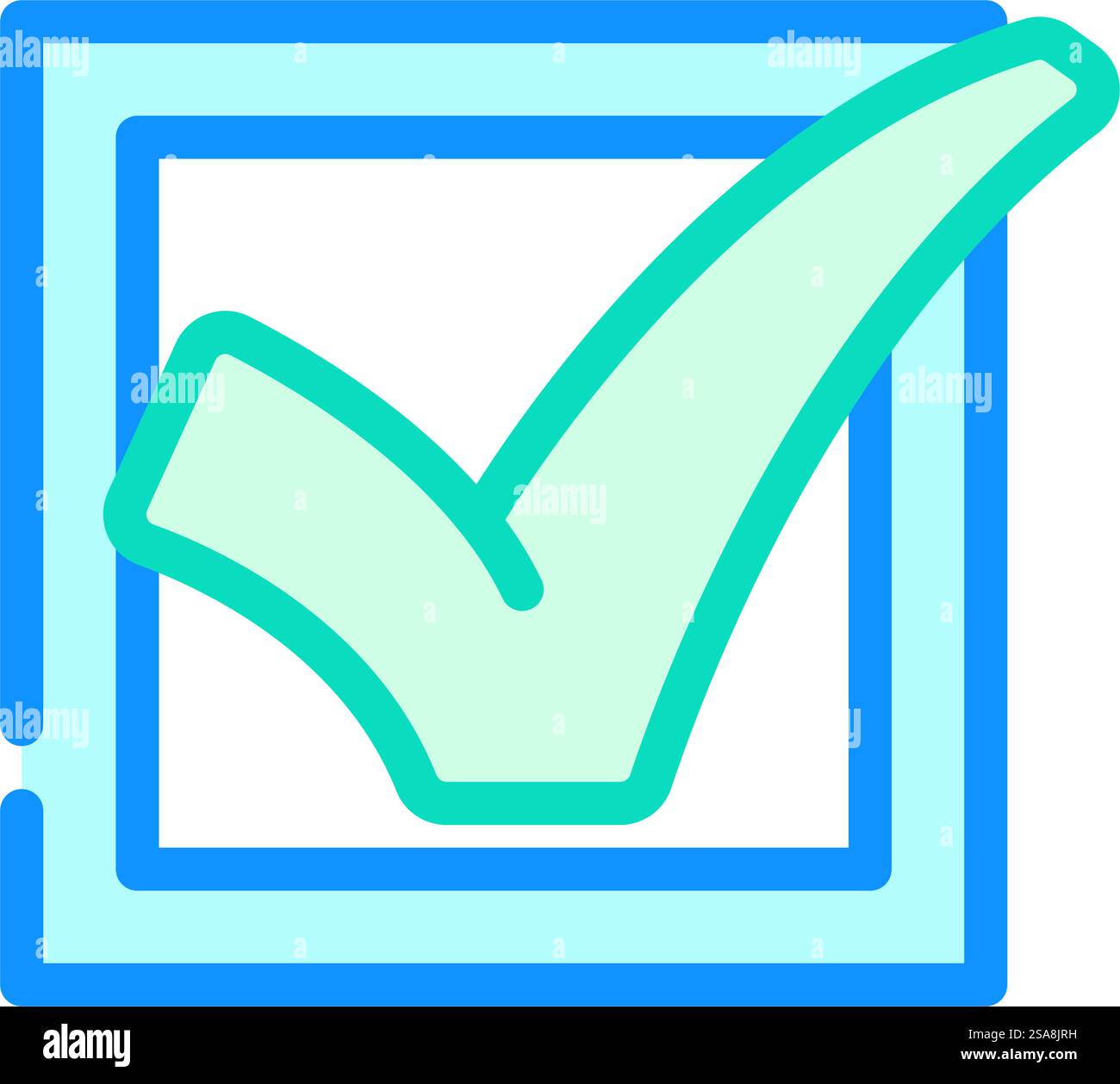 checkbox mark color icon vector. checkbox mark sign. isolated symbol ...