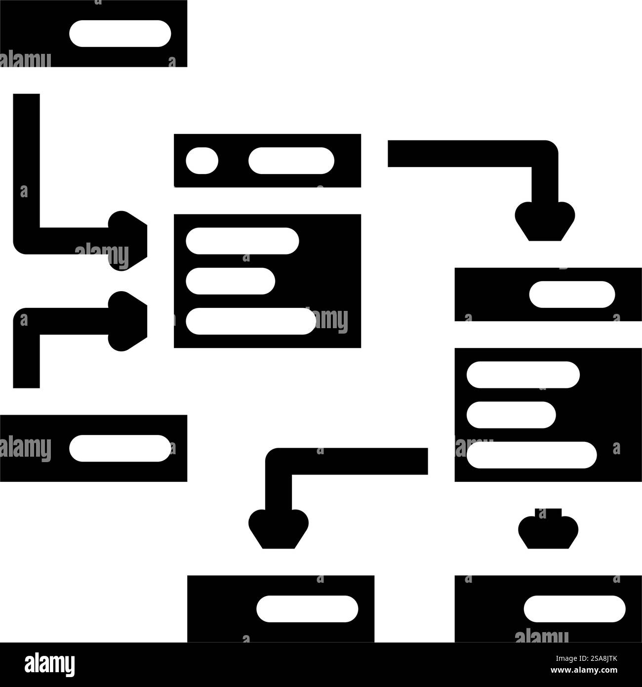 database design glyph icon vector. database design sign. isolated ...