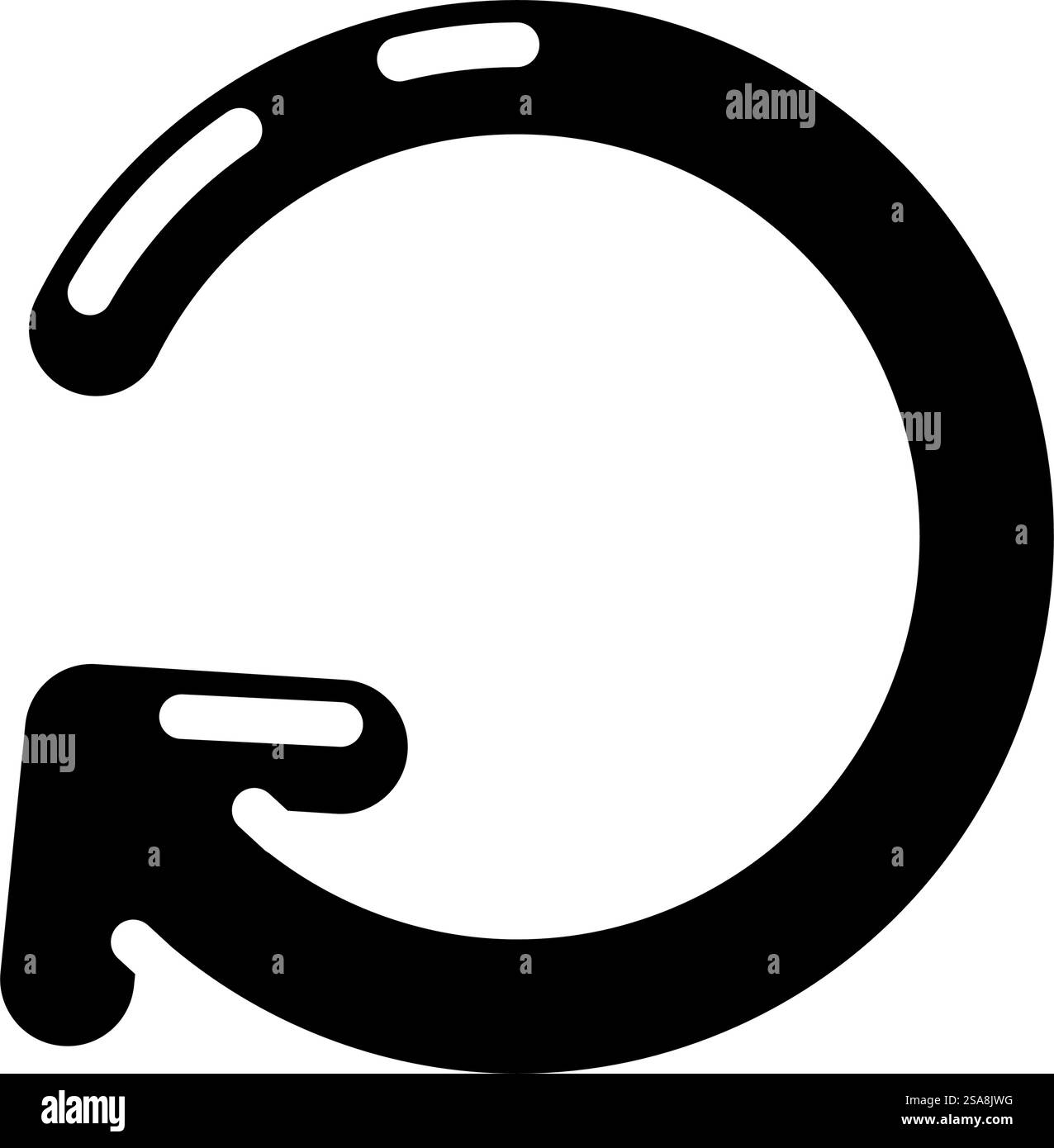 circular arrow cyclic operation glyph icon vector. circular arrow ...