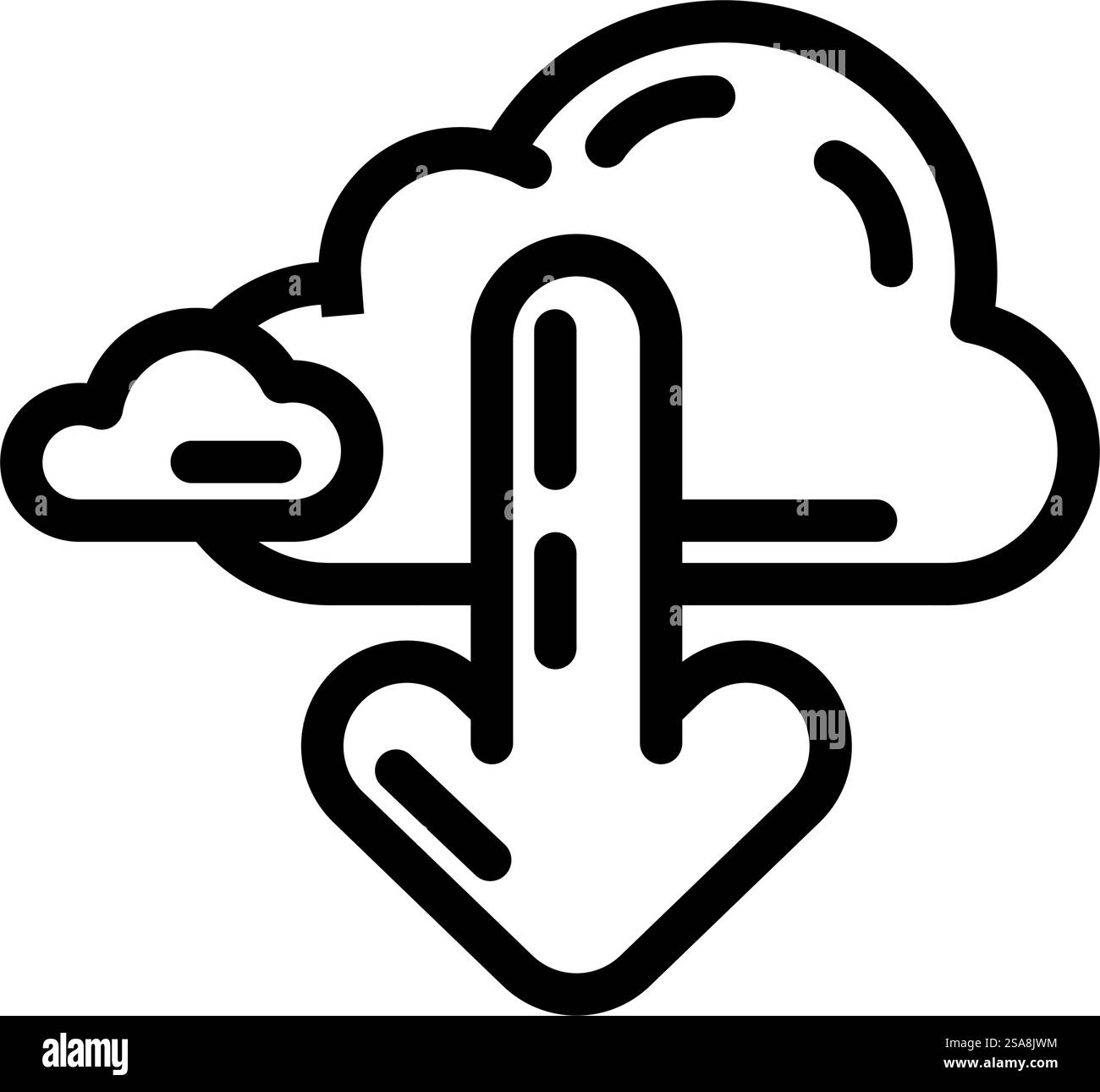 important announcement download line icon vector. important ...