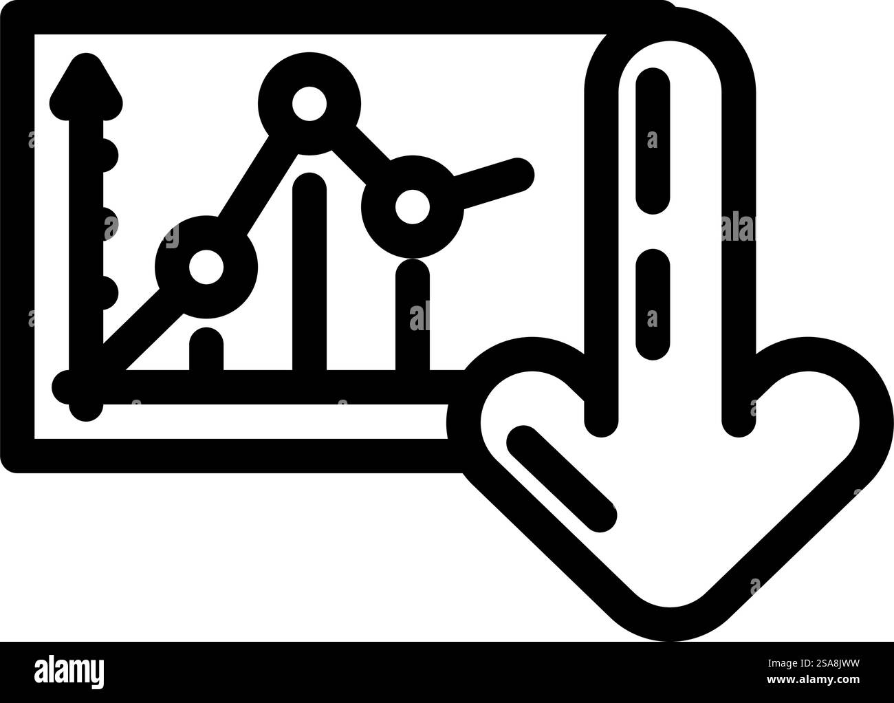 diagram loading statistical data line icon vector. diagram loading ...
