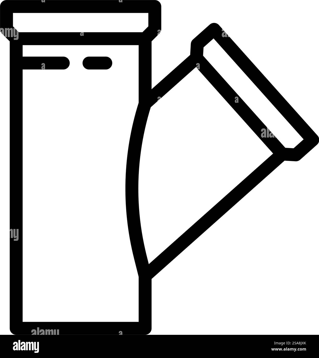 industry pipeline line icon vector. industry pipeline sign. isolated ...