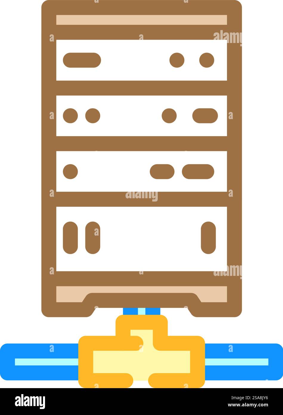 database connectivity color icon vector. database connectivity sign ...