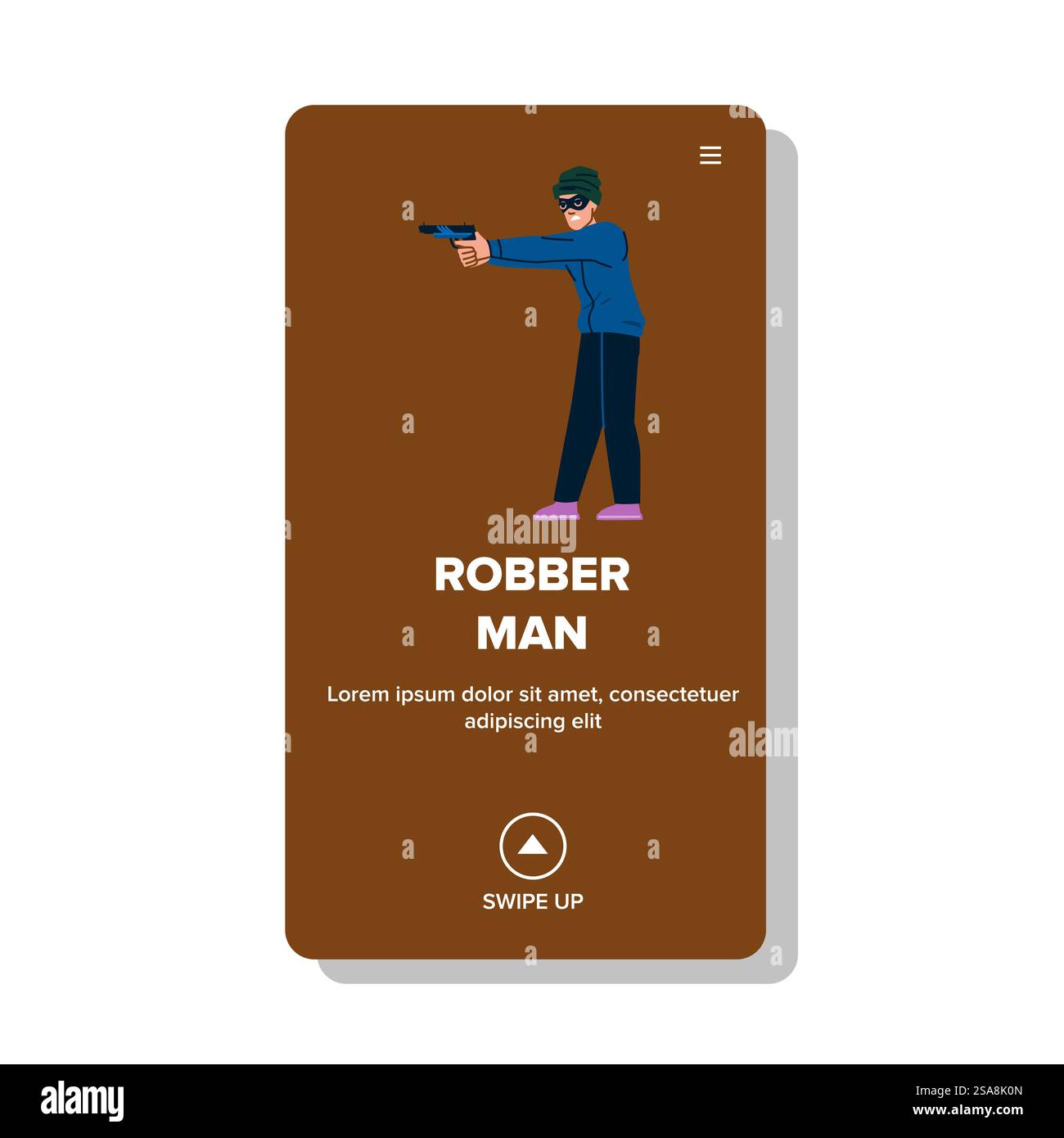 thief robber man vector. criminal crime, bandit burglar, black security ...