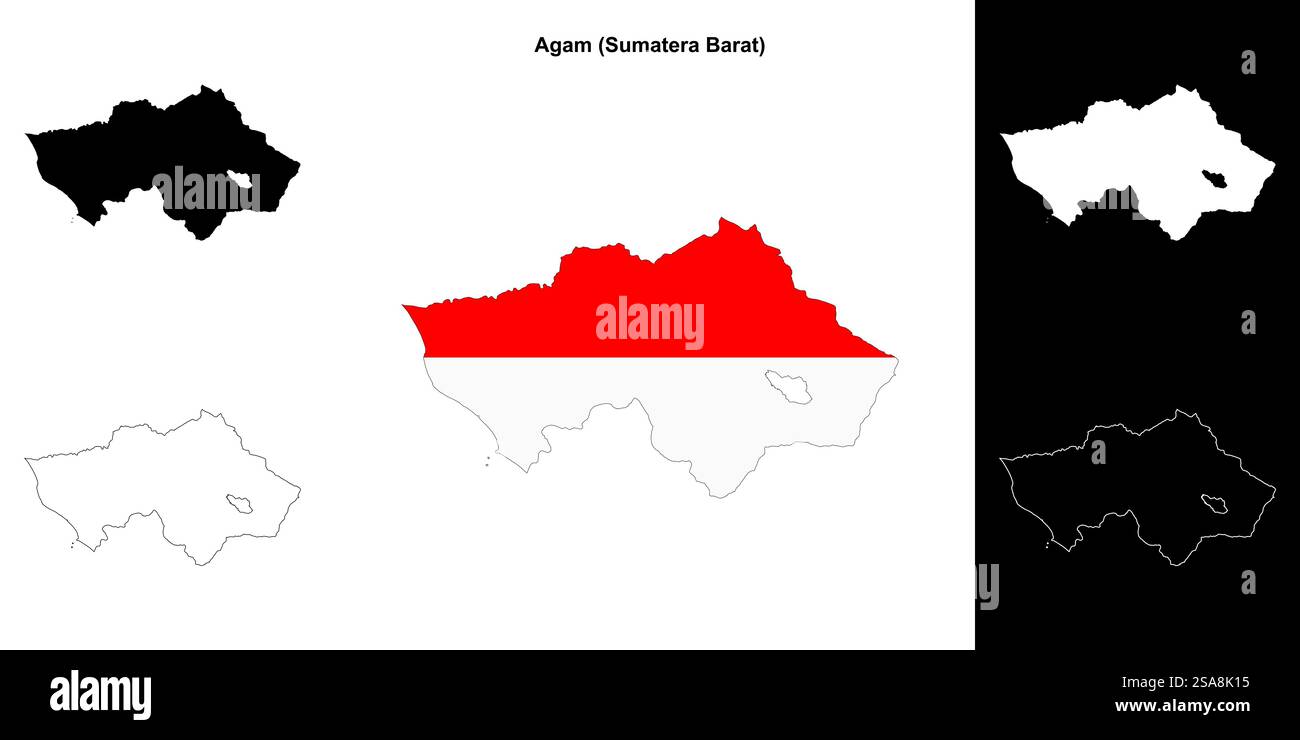 Agam blank outline map set Stock Vector Image & Art - Alamy