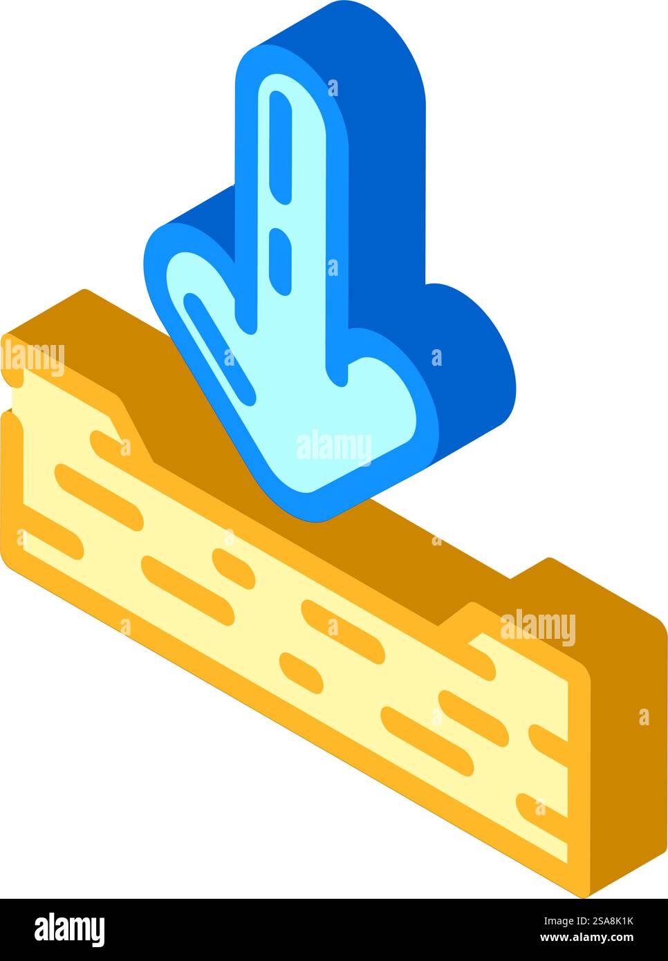 down arrow data loading isometric icon vector. down arrow data loading ...
