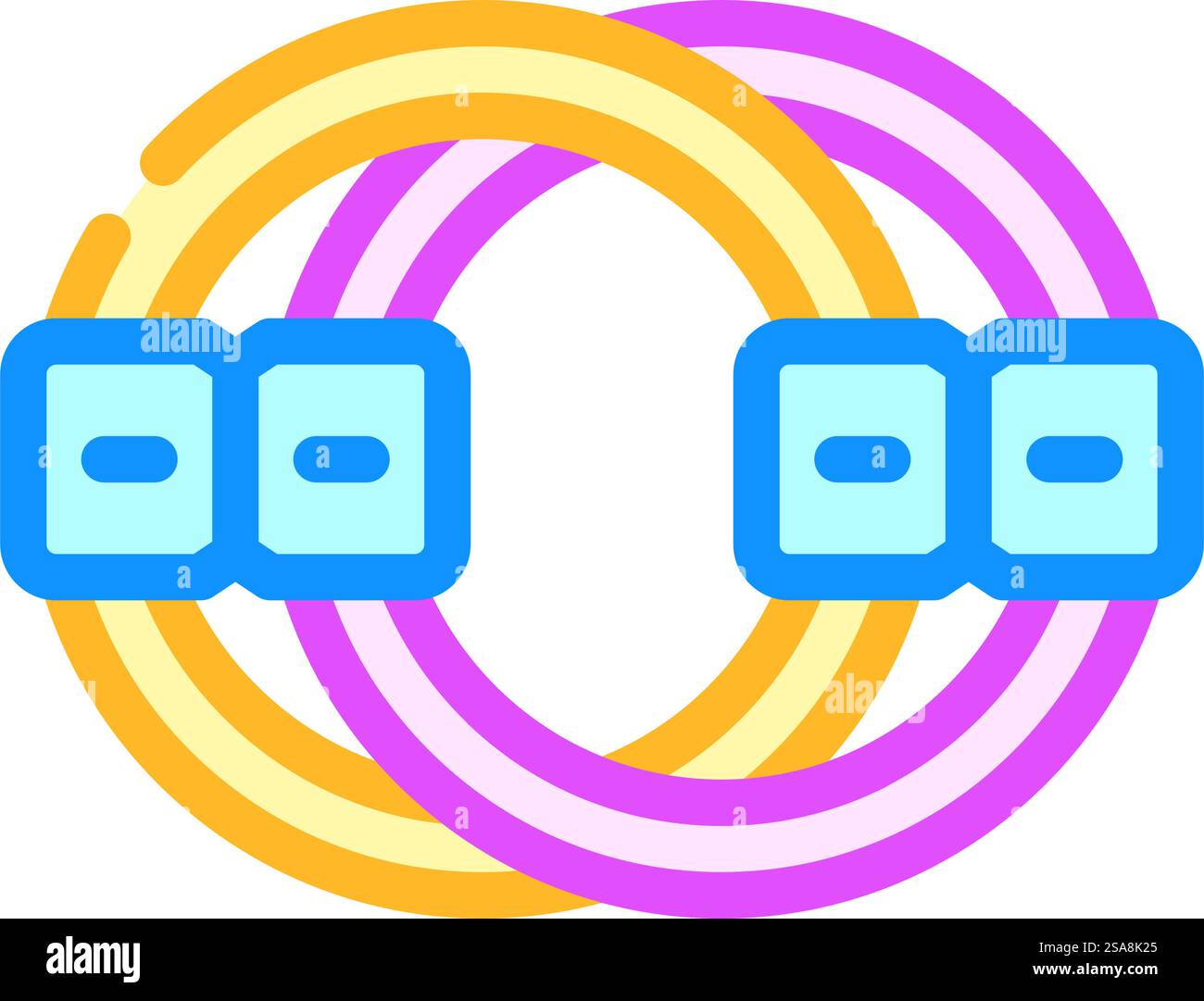 fidget chain toy color icon vector. fidget chain toy sign. isolated ...