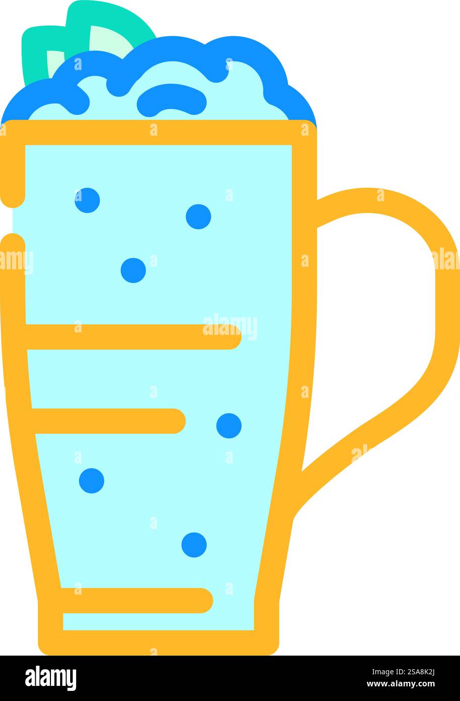 ayran turkish cuisine color icon vector. ayran turkish cuisine sign ...