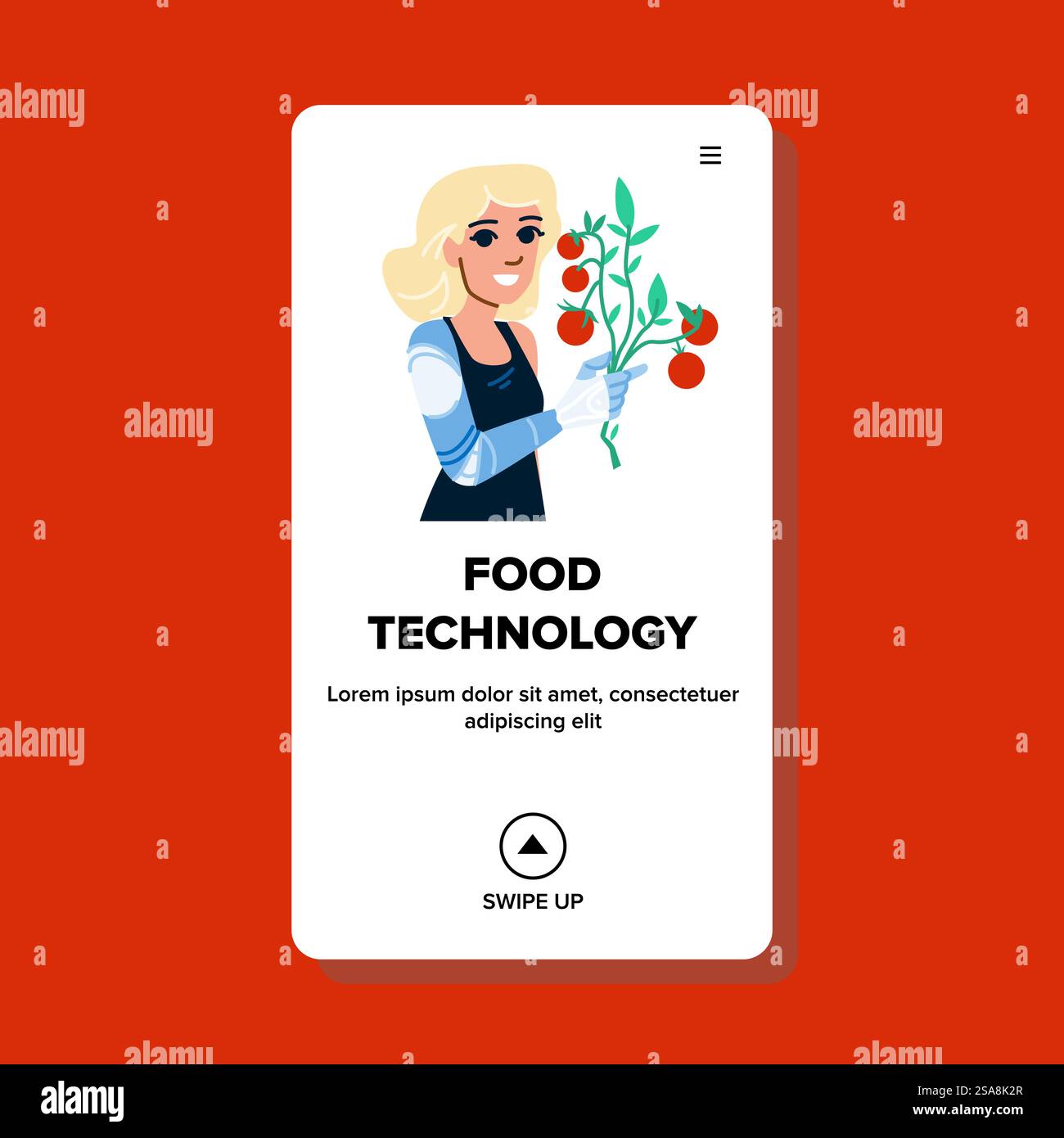 control food technology vector. plant technician, science process ...
