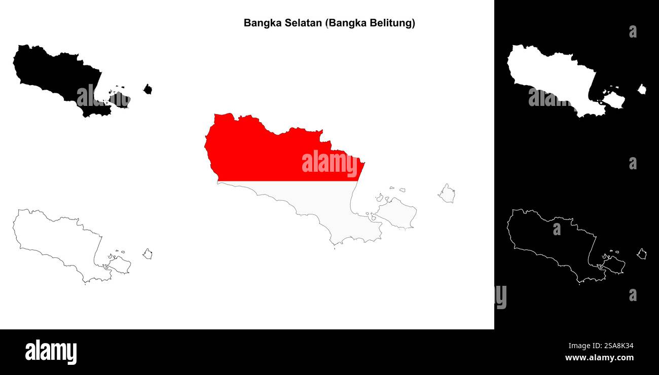 Blank bangka selatan map hi-res stock photography and images - Alamy