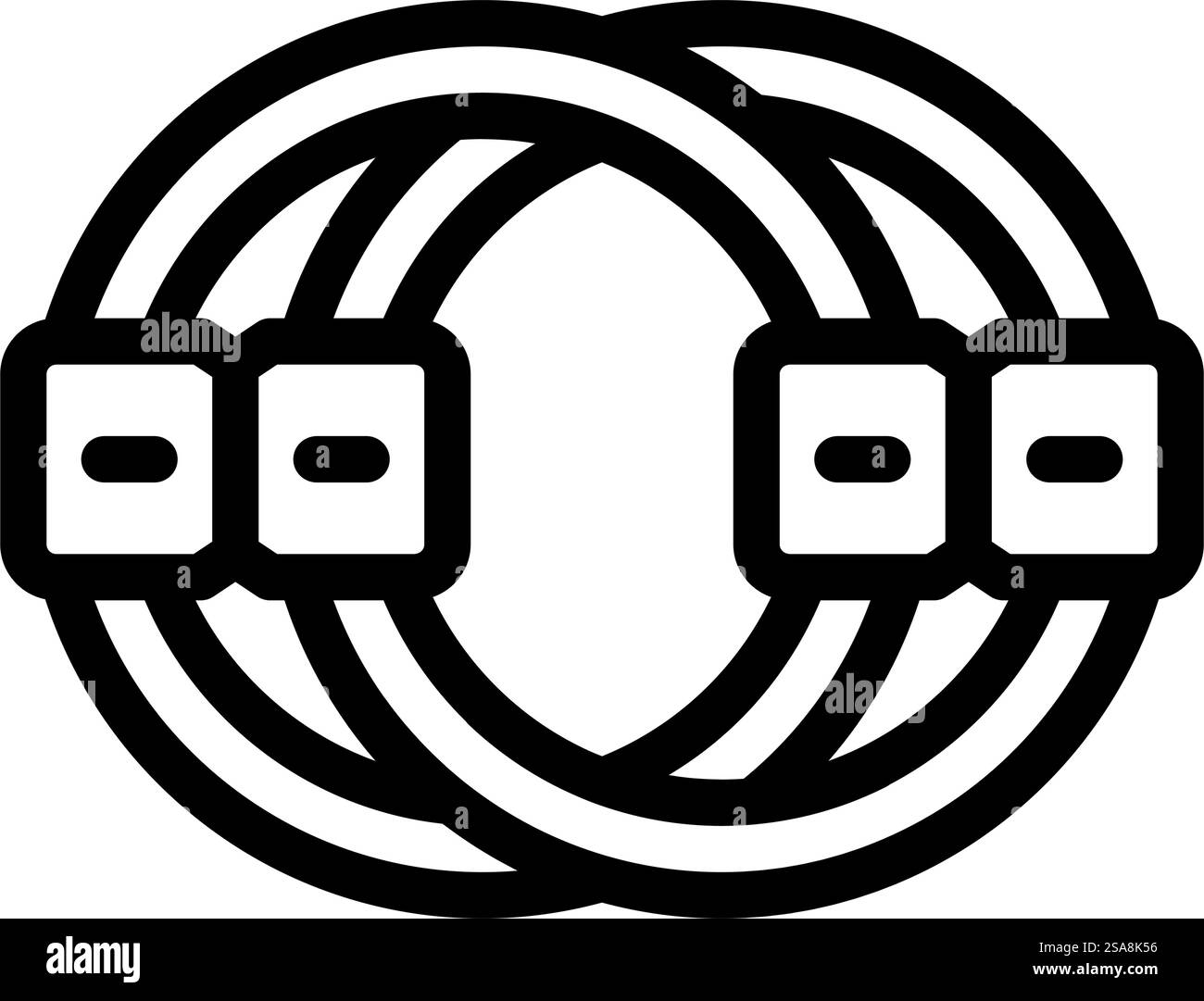 fidget chain toy line icon vector. fidget chain toy sign. isolated ...
