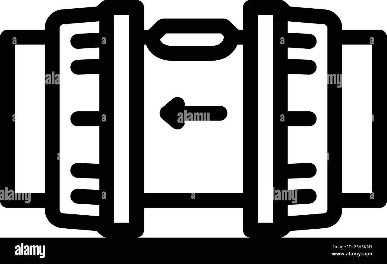 business pipeline line icon vector. business pipeline sign. isolated ...