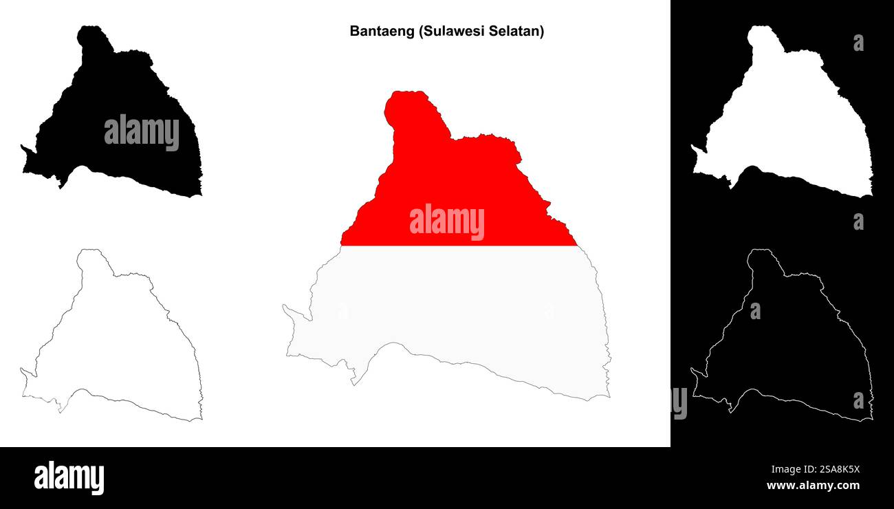 Bantaeng blank outline map set Stock Vector Image & Art - Alamy