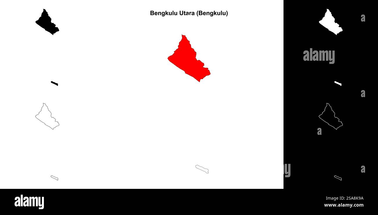 Bengkulu Utara blank outline map set Stock Vector Image & Art - Alamy