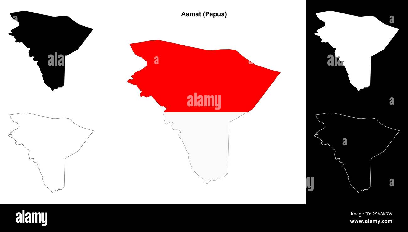 Asmat outline map hi-res stock photography and images - Alamy