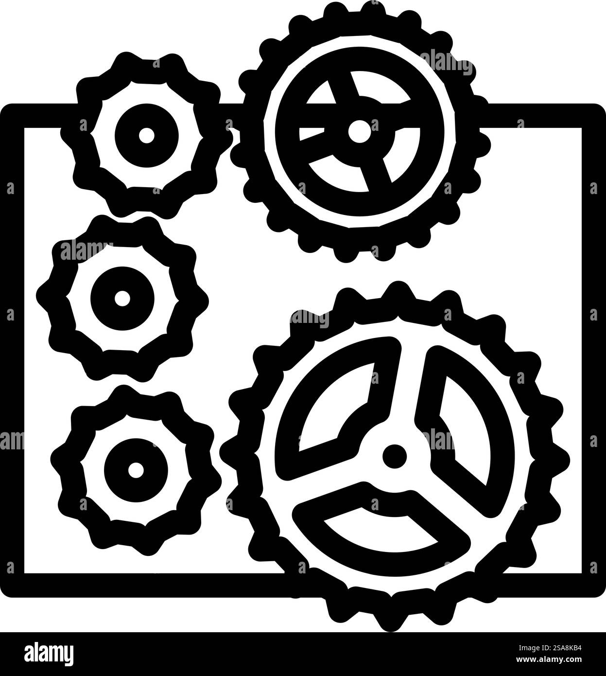 colorful gears fidget toy line icon vector. colorful gears fidget toy ...