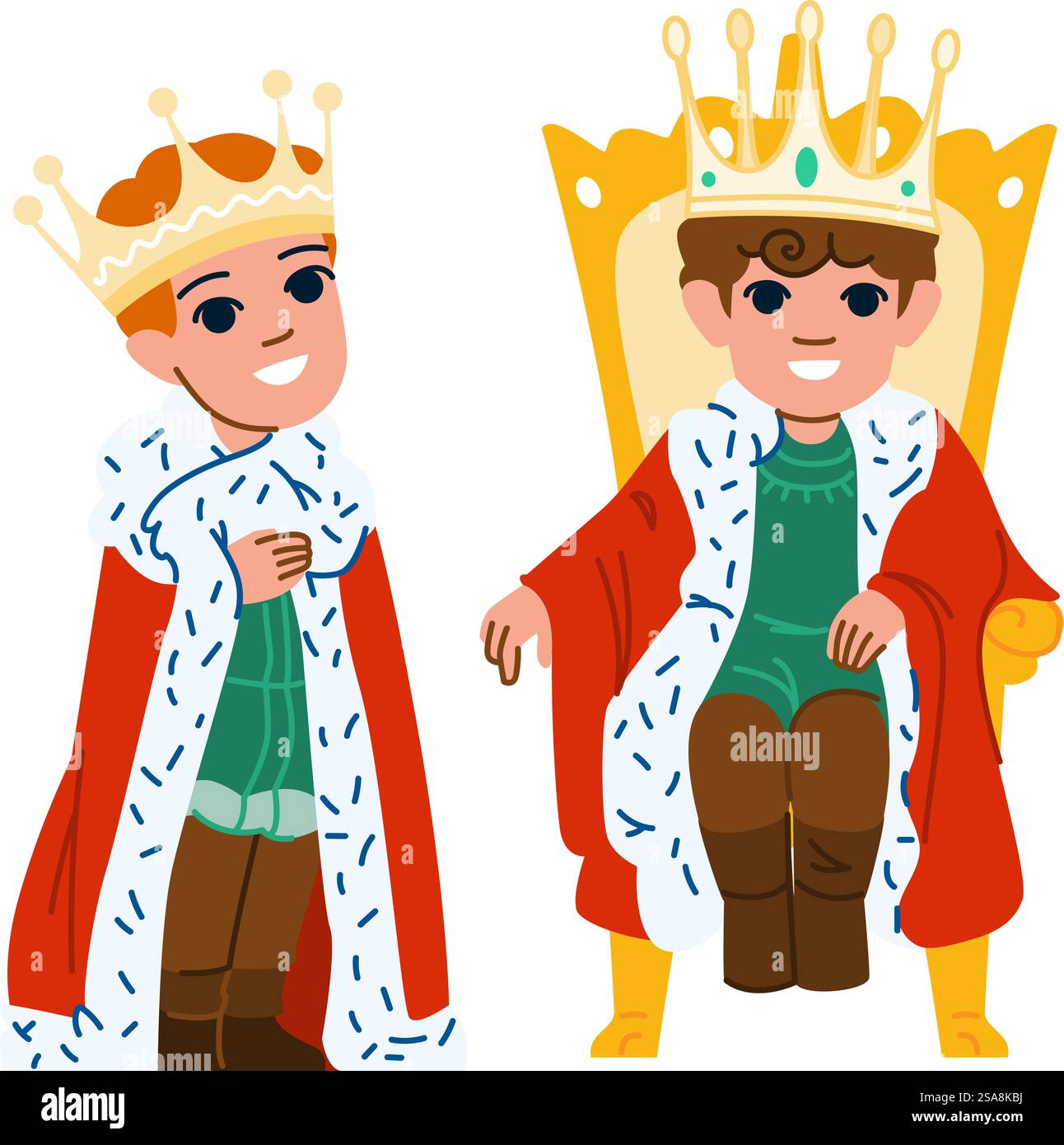 success king kid boy vector. armchair youth, male winner, cash rich ...