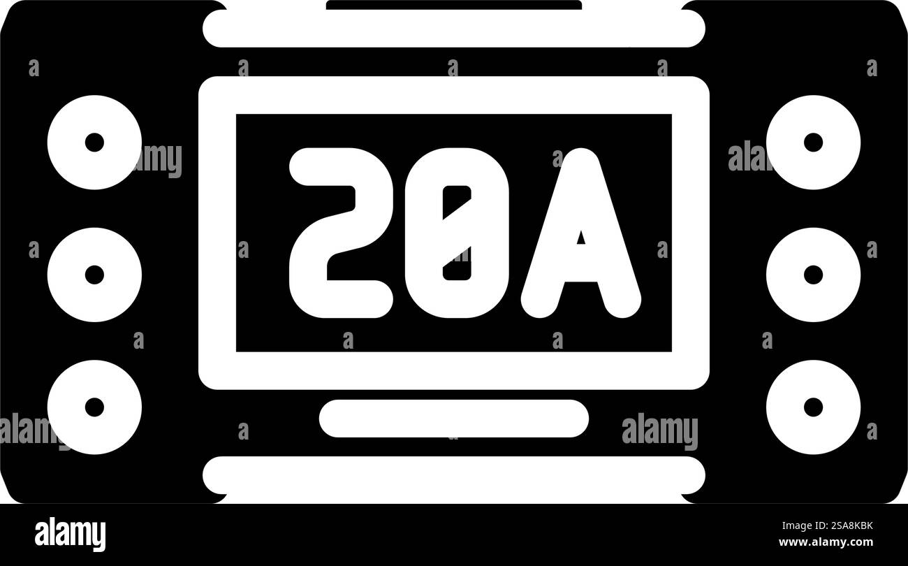 smart battery glyph icon vector. smart battery sign. isolated symbol ...