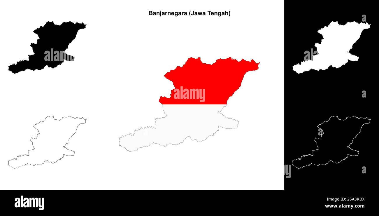 Banjarnegara blank outline map set Stock Vector Image & Art - Alamy