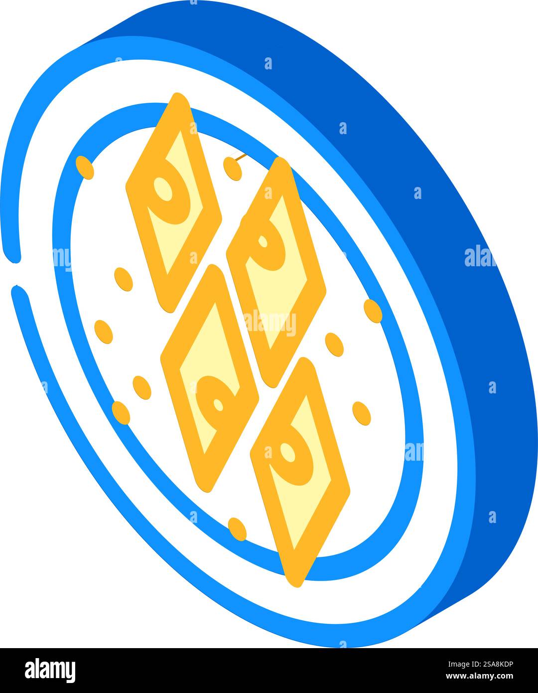 baklava pastry turkish cuisine isometric icon vector. baklava pastry ...