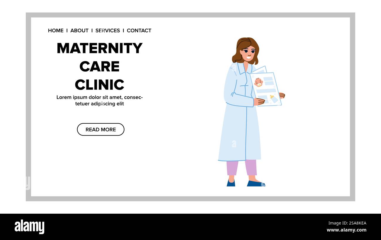 doctor maternity care clinic vector. baby health, birth fertility ...