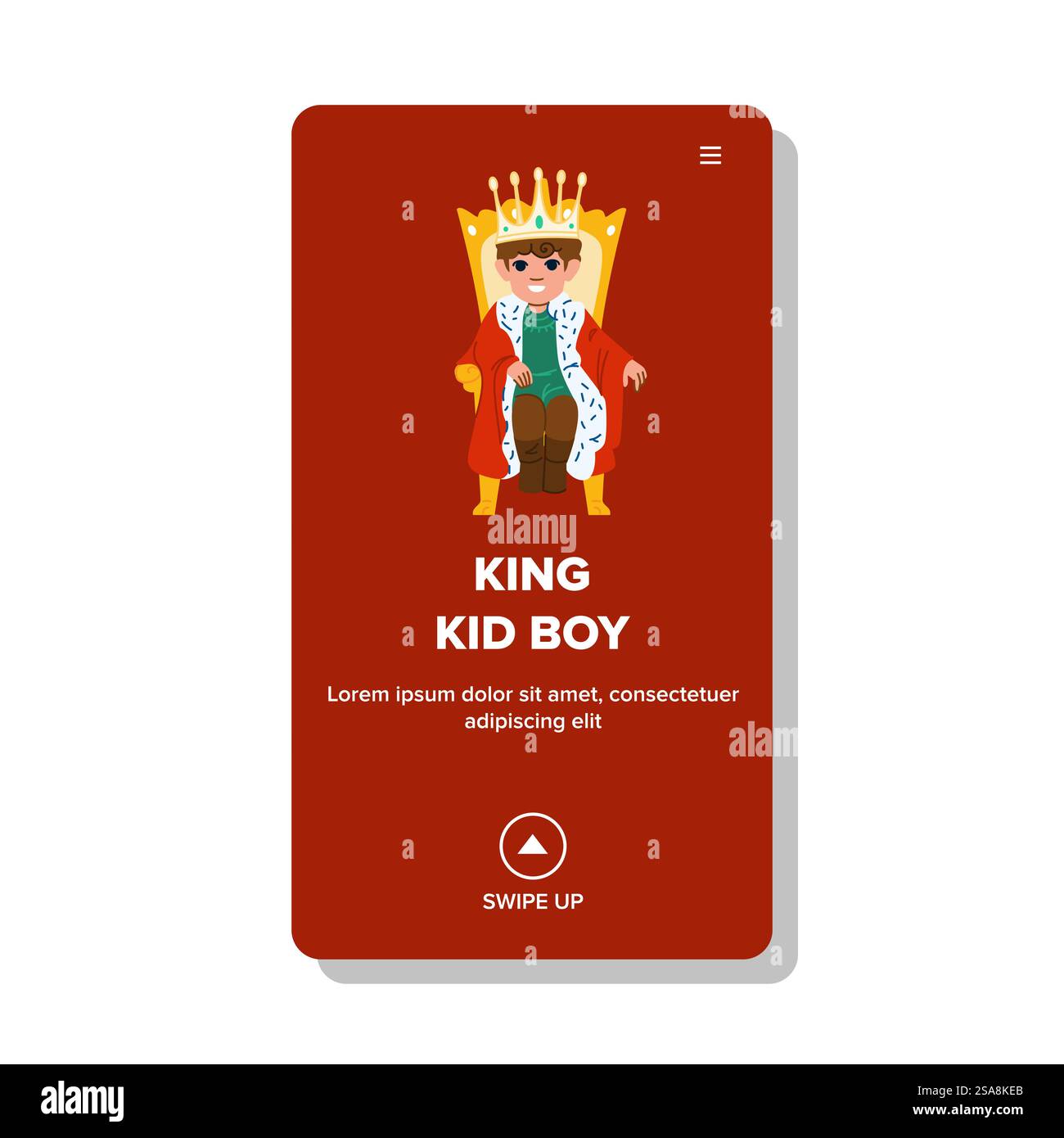 young king kid boy vector. royal s, male winner, money rich young king ...
