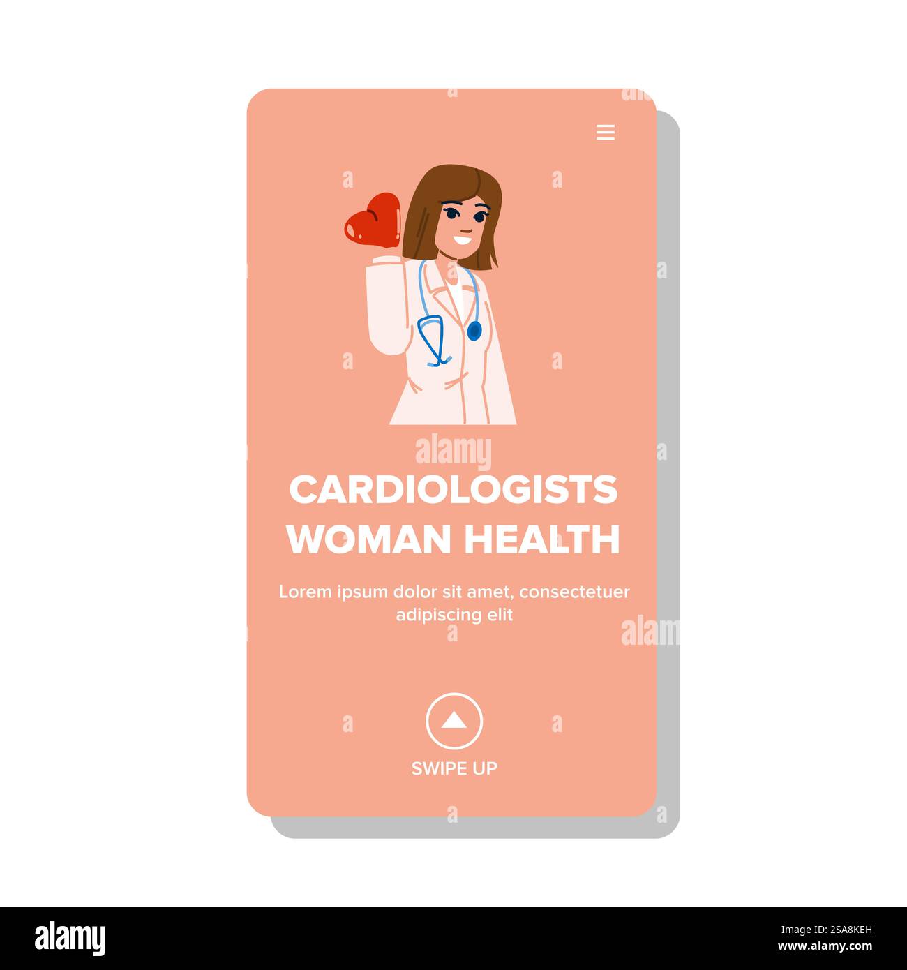 medicine cardiologists woman health vector. cardiologist diagnosis ...