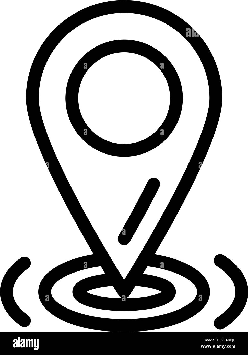 pointer red map location line icon vector. pointer red map location ...