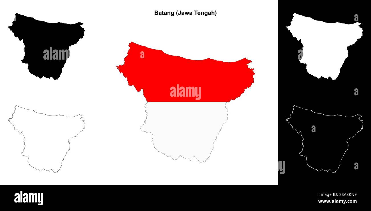 Batang blank outline map set Stock Vector Image & Art - Alamy