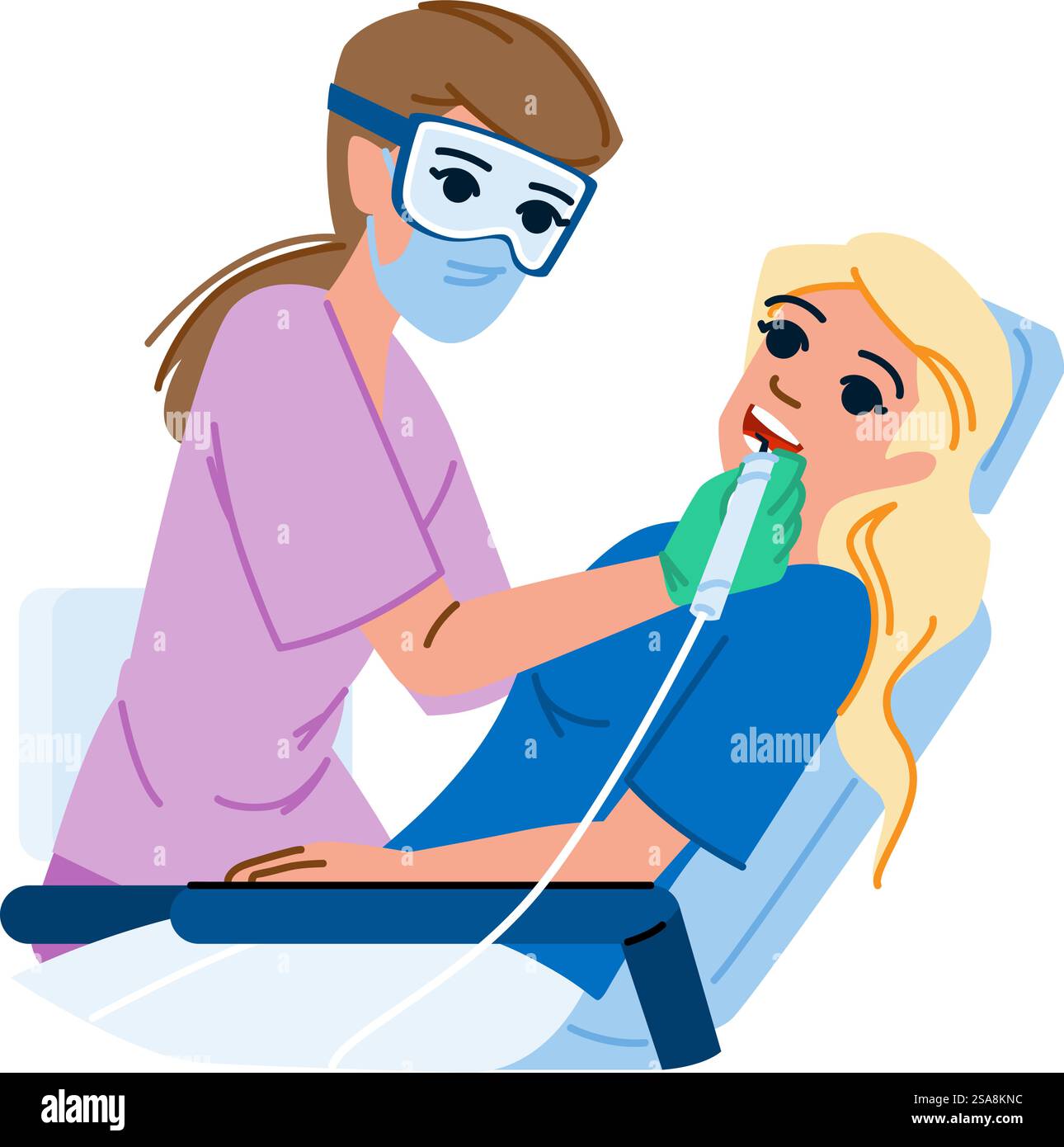 care dental hygienist teeth vector. clinic visit, doctor woman ...