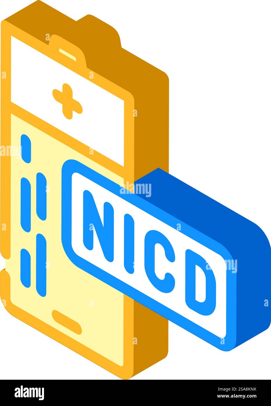 nickel cadmium battery isometric icon vector. nickel cadmium battery ...