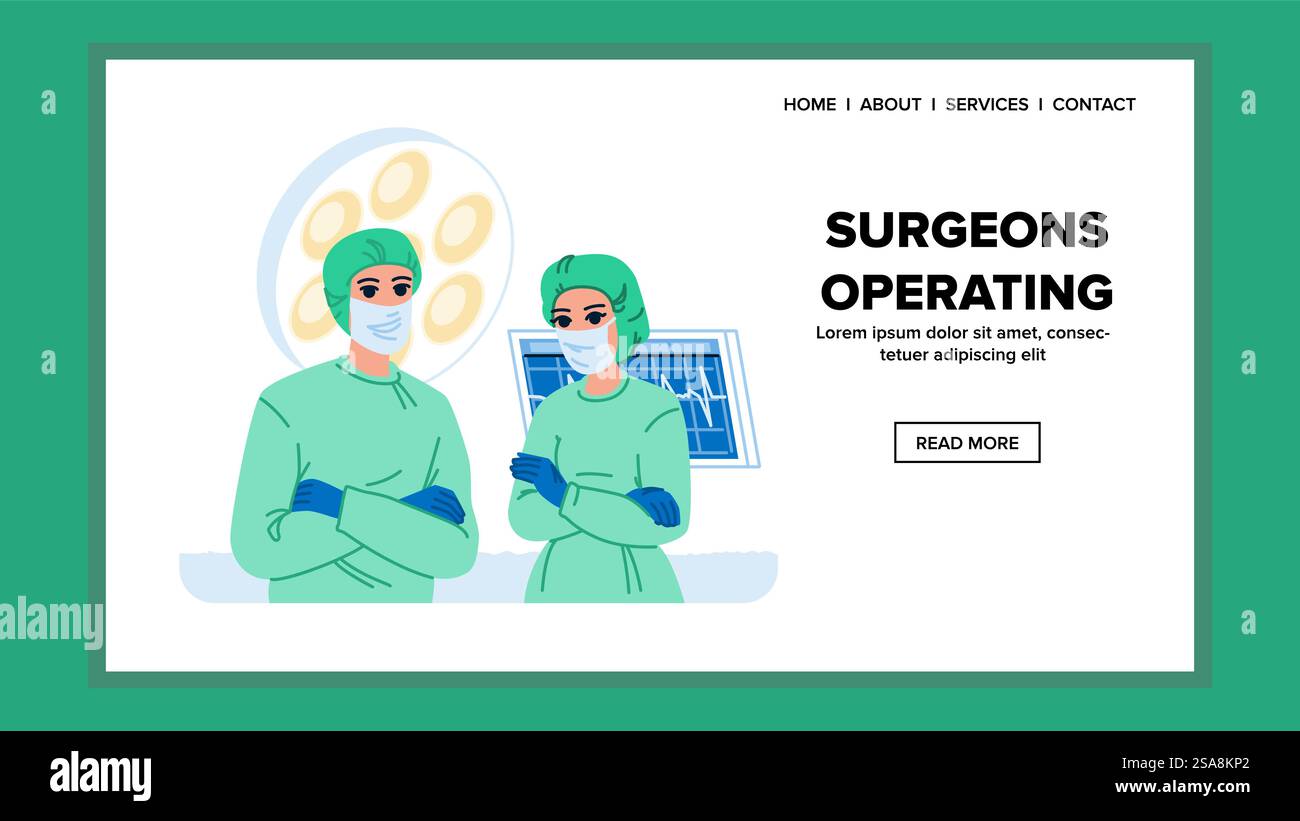 surgery surgeons operating vector. doctor hospital, patient nurse ...