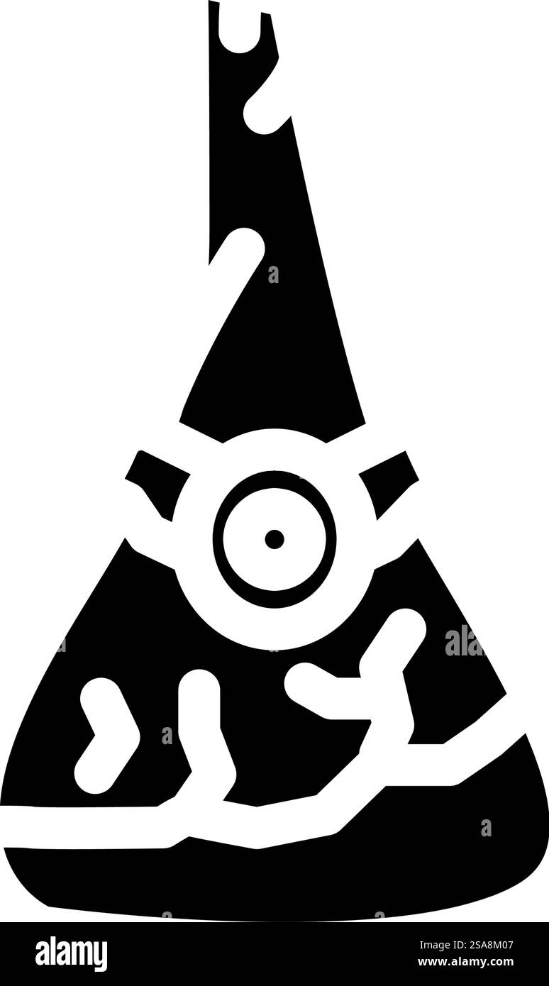 prosciutto ham italian cuisine glyph icon vector. prosciutto ham ...