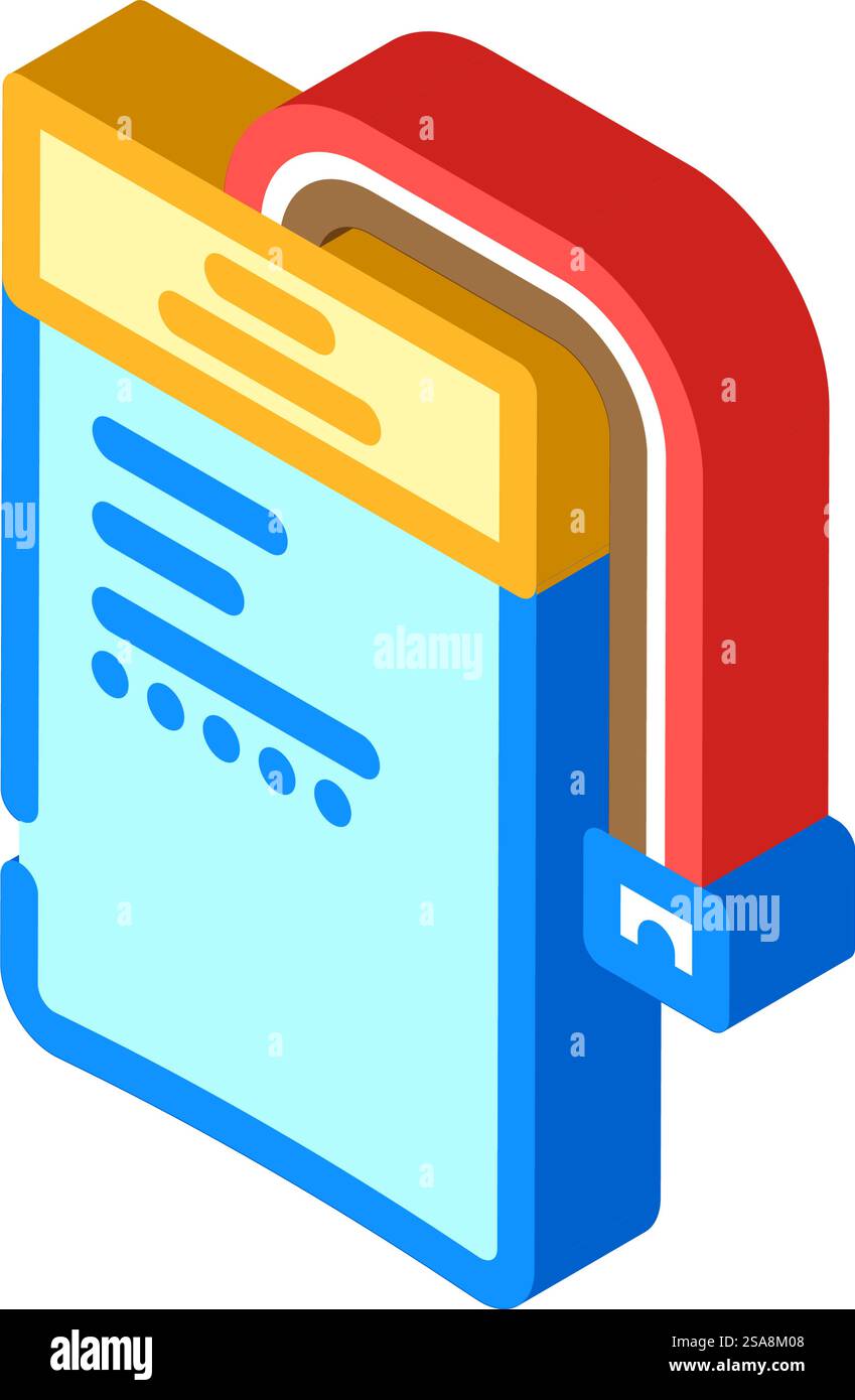 lithium ion battery isometric icon vector. lithium ion battery sign ...