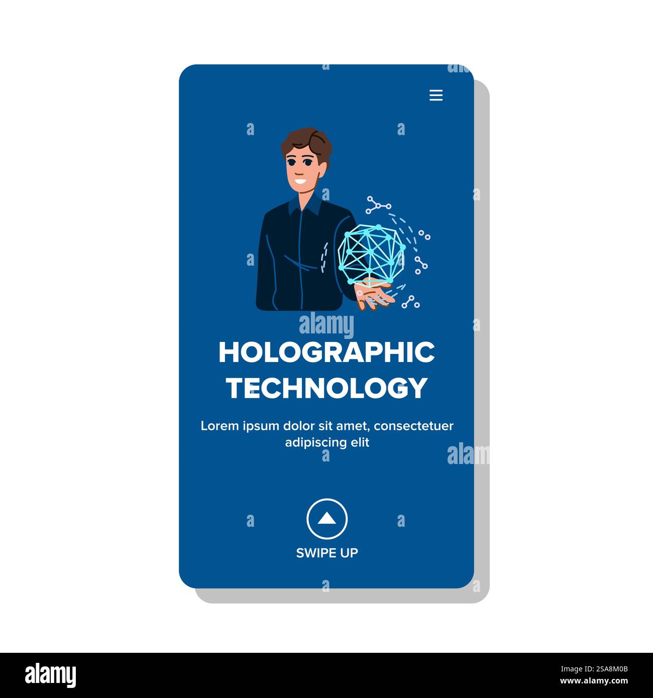 Abstract Holographic Technology Vector Tech Modern Futuristic Neon