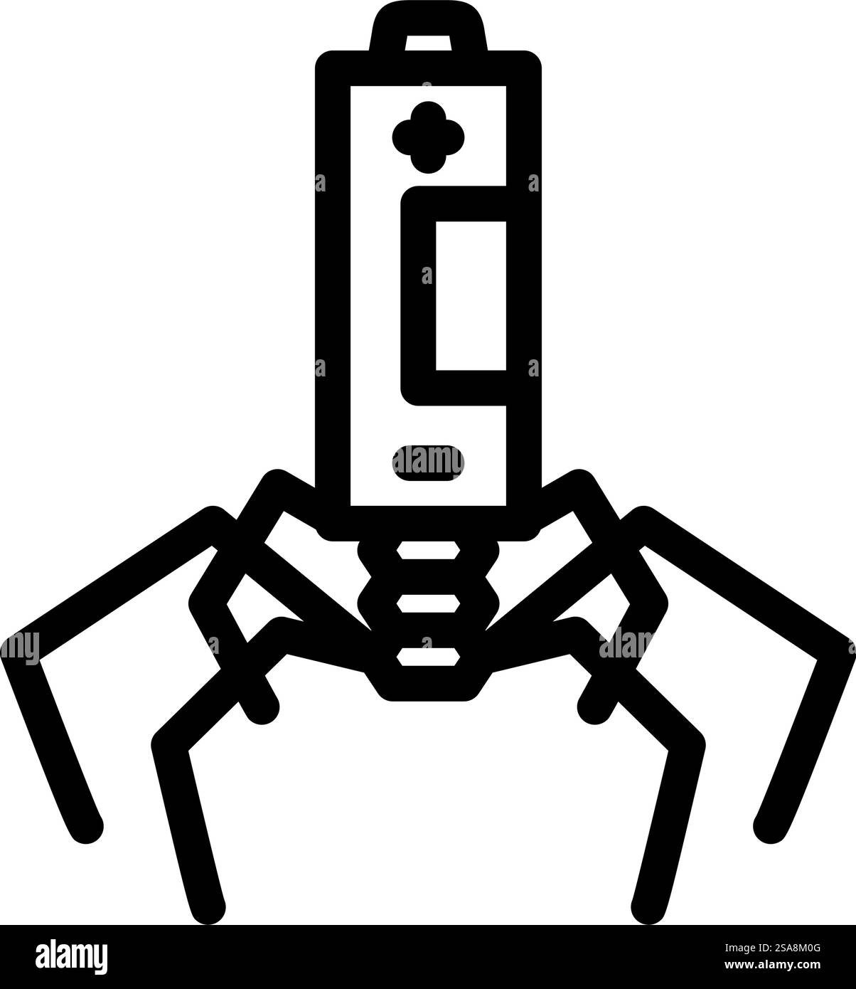 nano battery line icon vector. nano battery sign. isolated contour ...