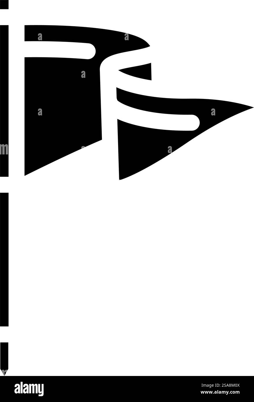 flag pointer map location glyph icon vector. flag pointer map location sign. isolated symbol ...