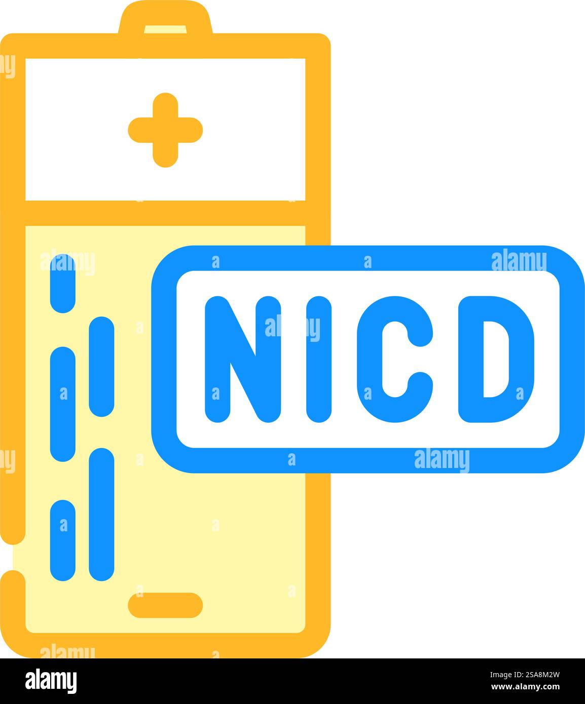 nickel cadmium battery color icon vector. nickel cadmium battery sign ...