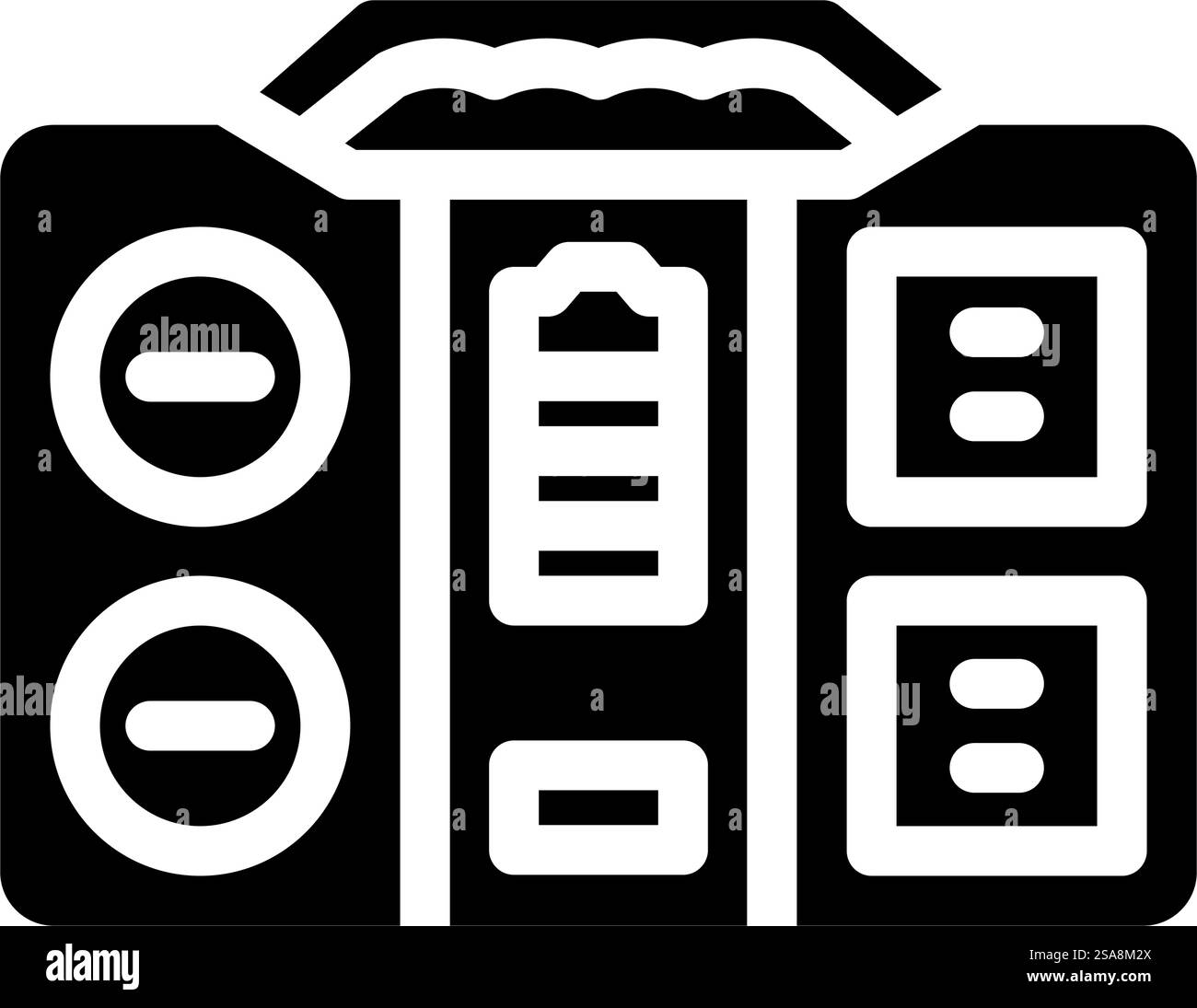 portable power glyph icon vector. portable power sign. isolated symbol ...