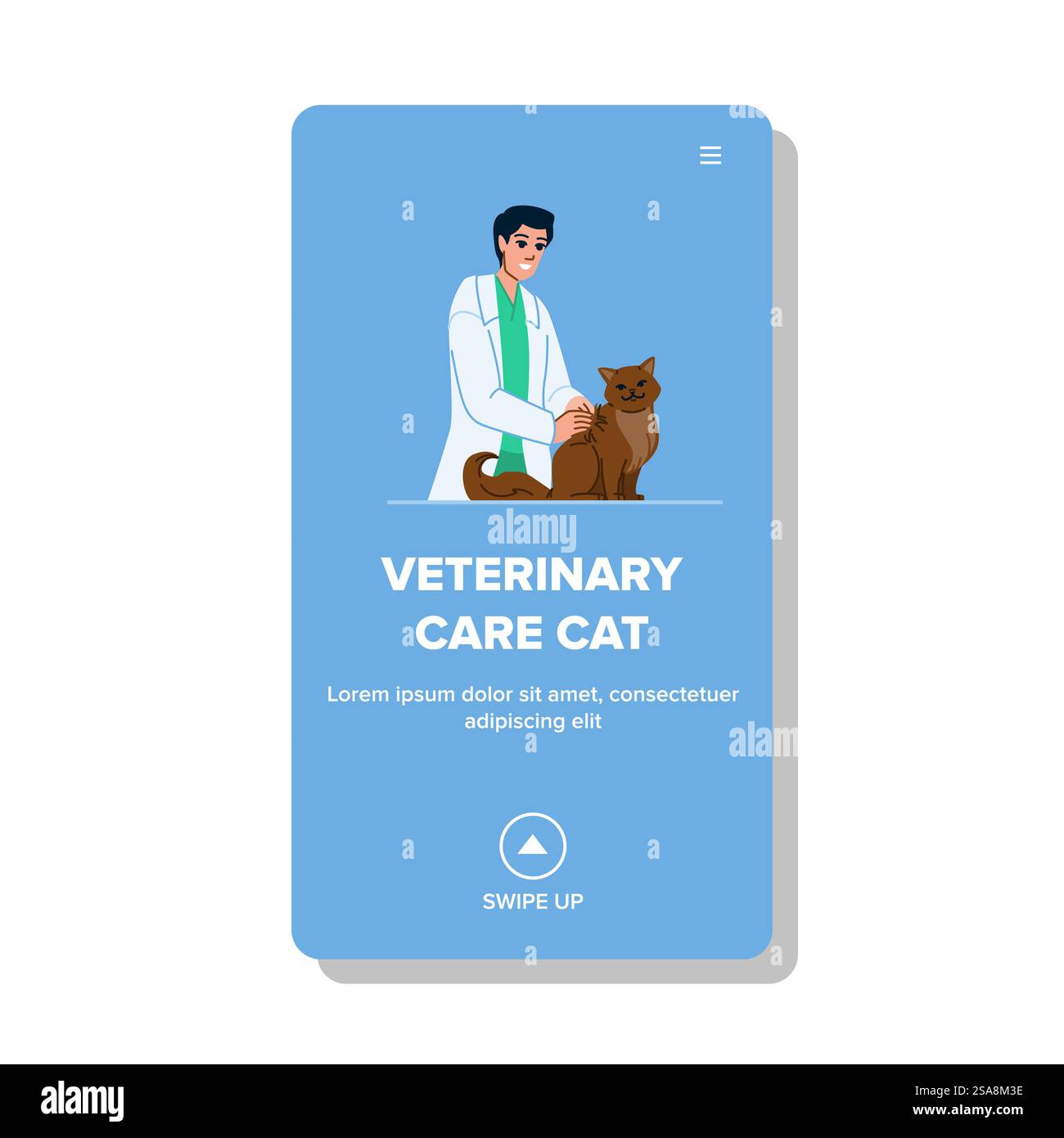 vet veterinary care cat vector. professional veterinarian, doctor cute ...