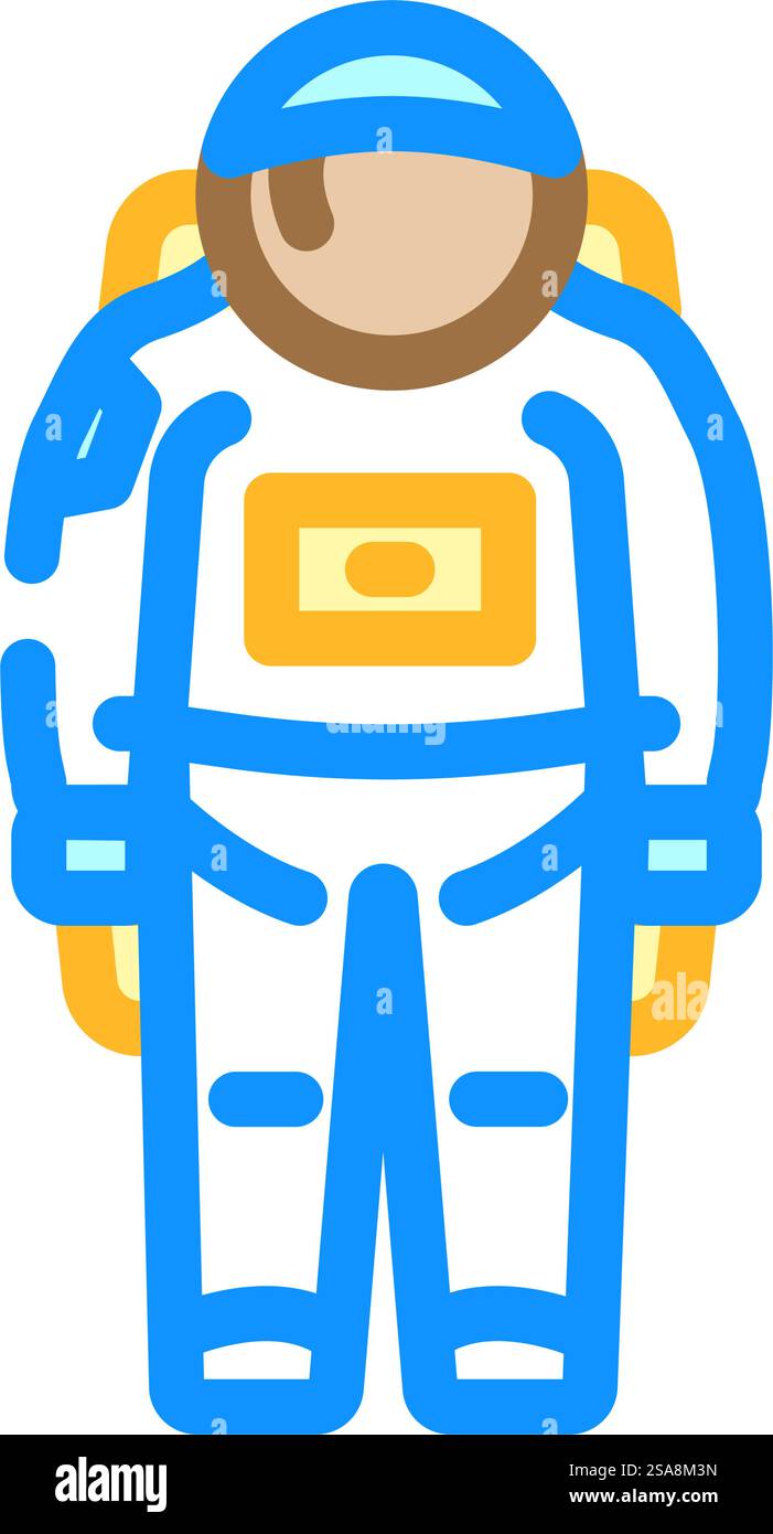 spacesuit space exploration color icon vector. spacesuit space ...