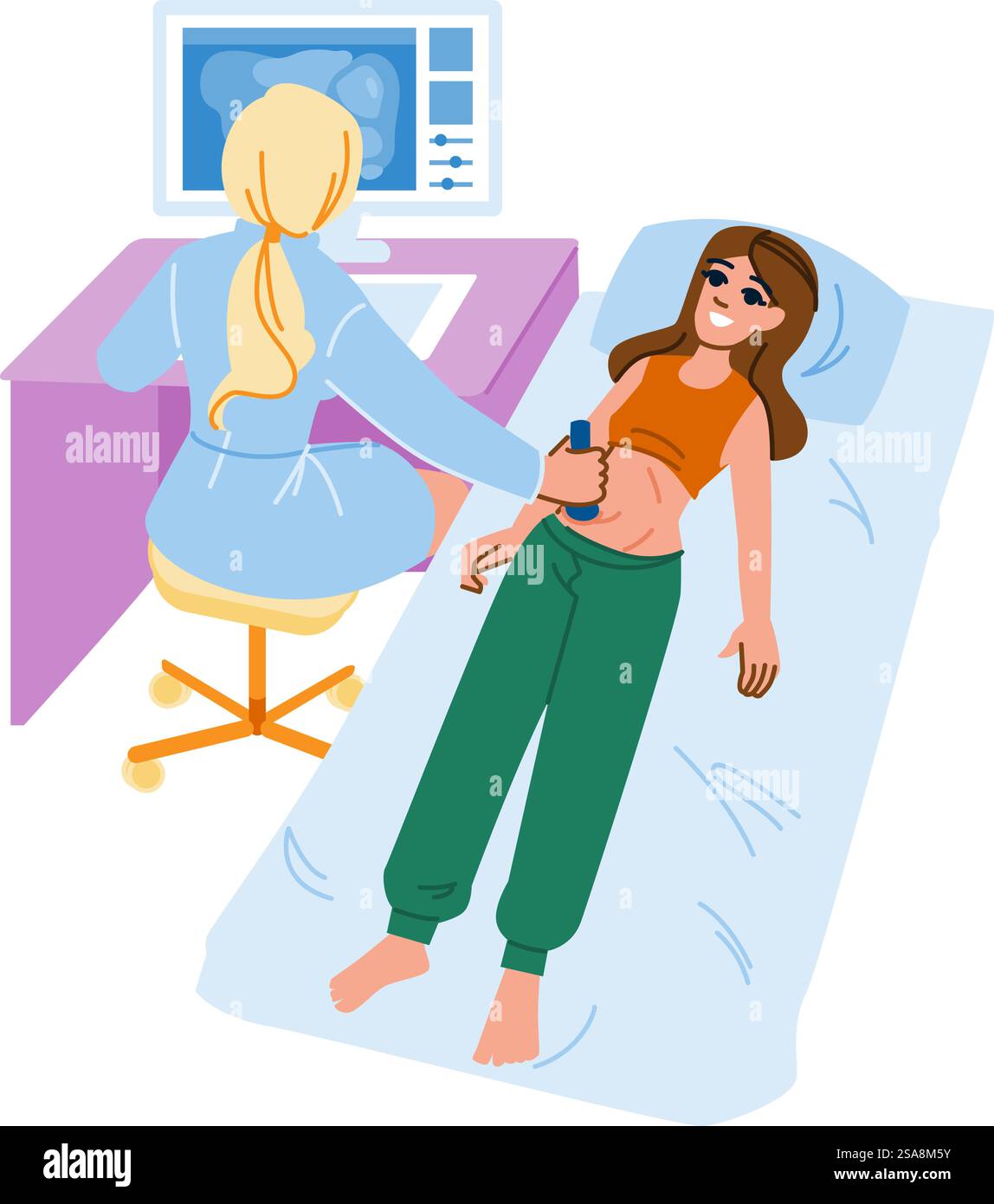 medical gynecologist woman health vector. patient gynecology, female ...
