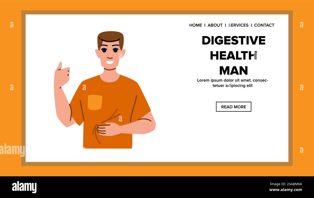 disease digestive health man vector. medicine stomach, anatomy colon ...