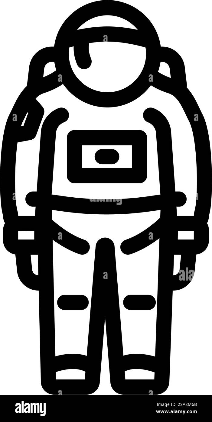 spacesuit space exploration line icon vector. spacesuit space ...