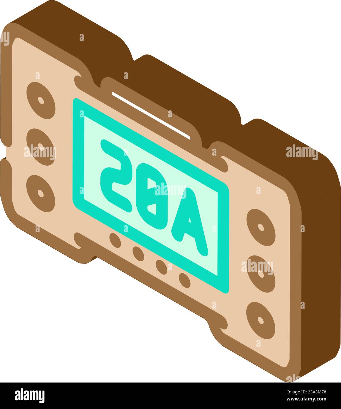 smart battery isometric icon vector. smart battery sign. isolated ...