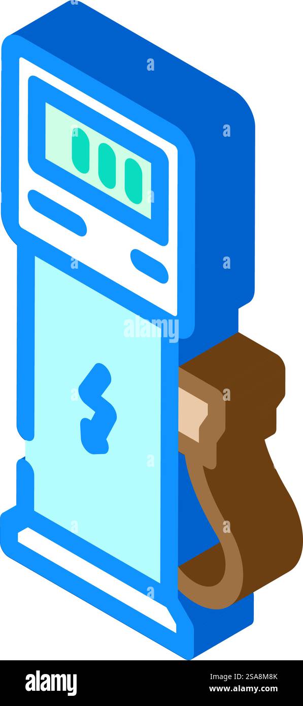 battery charging station isometric icon vector. battery charging ...