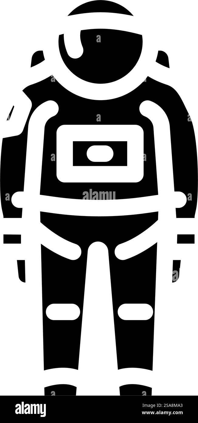 spacesuit space exploration glyph icon vector. spacesuit space ...